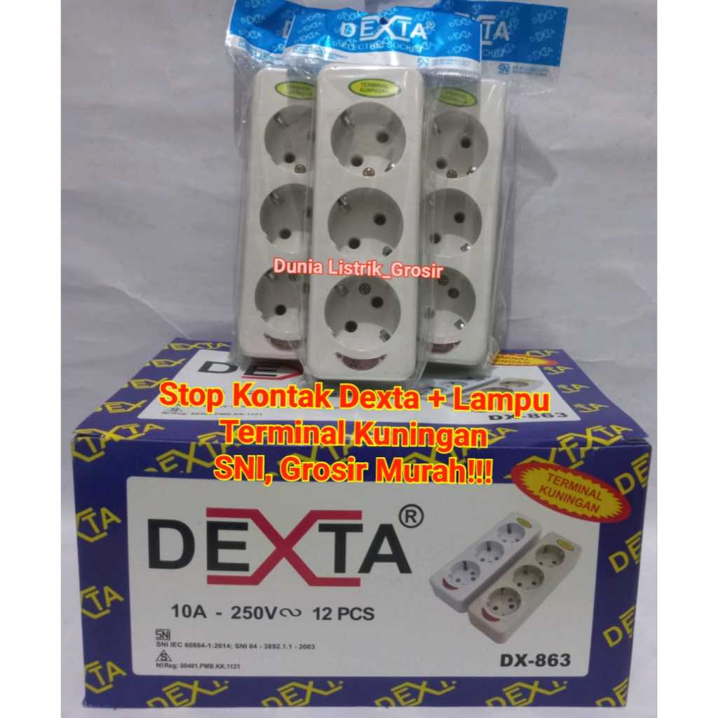 Wholesale!!! Grounded Electrical Socket 3 Holes Brass Terminal + DEXTA ...