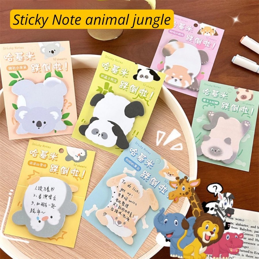 Dy PACK Sticky Note Animal Jungle 3d Cute MM-55 | Shopee Philippines