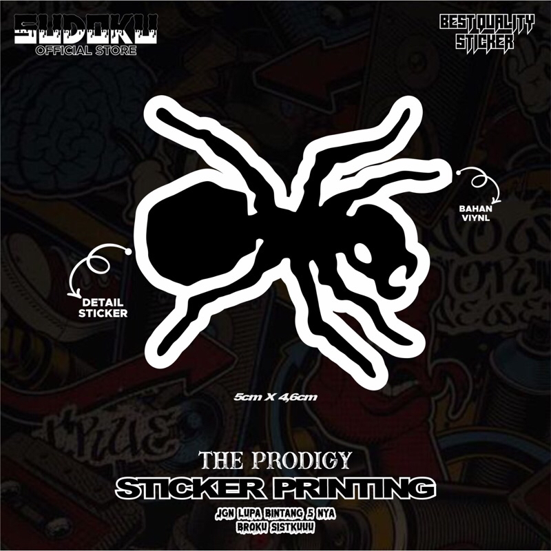 HITAM VIRAL BLACK THE PRODIGY ANTS LOGO PRINTING STICKER | Shopee ...
