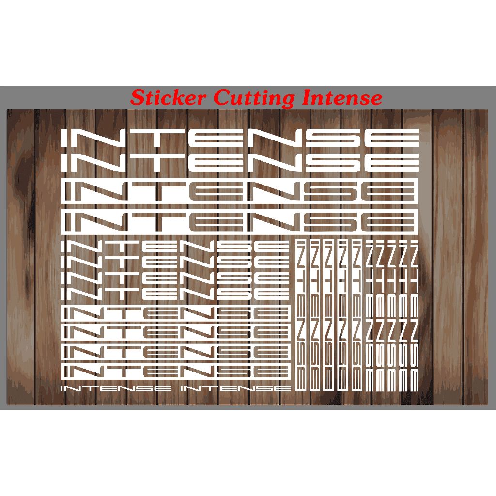 Fixie mtb Bicycle cutting Stickers Intense Stickers Sheet Bike Frame ...