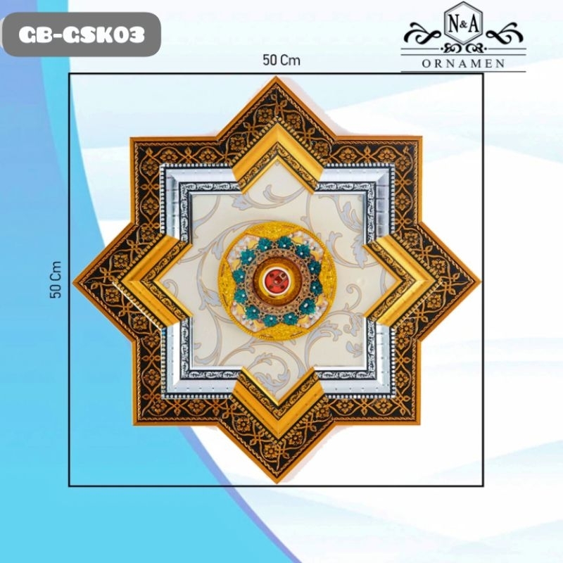 Pvc Gypsum Grc Ceiling Ornaments Plywood And Dakcor Code GB-GSK 50X50 ...