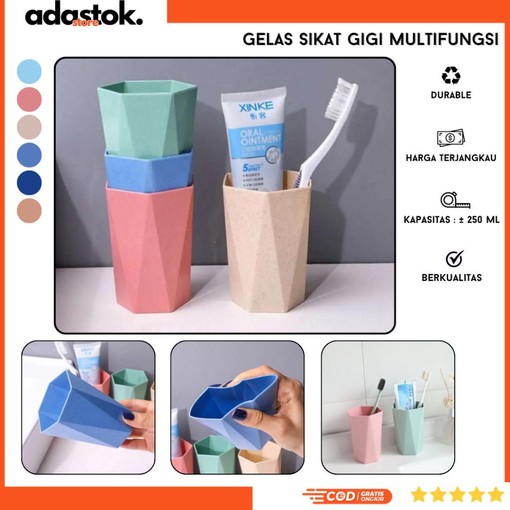 Toothpaste Toothbrush Cup - AS0072 Multi-Purpose Wheat Straw Mouthwash ...