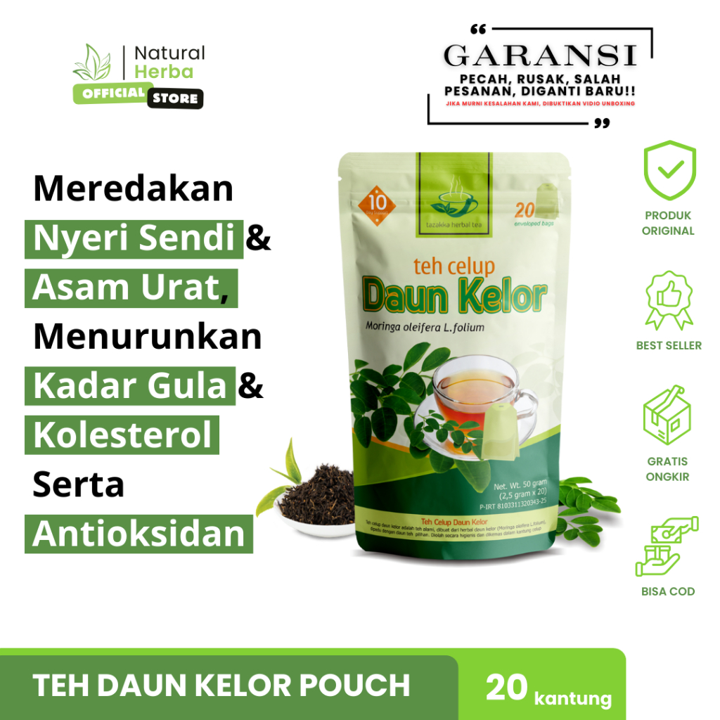 Joint And Gout Pain Tea, Lowering Blood Sugar And Cholesterol Moringa ...
