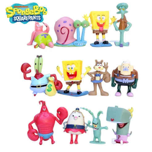 Spongebob Figure Set Of 12 Miniature Toy Display Cake Toppers Cake ...