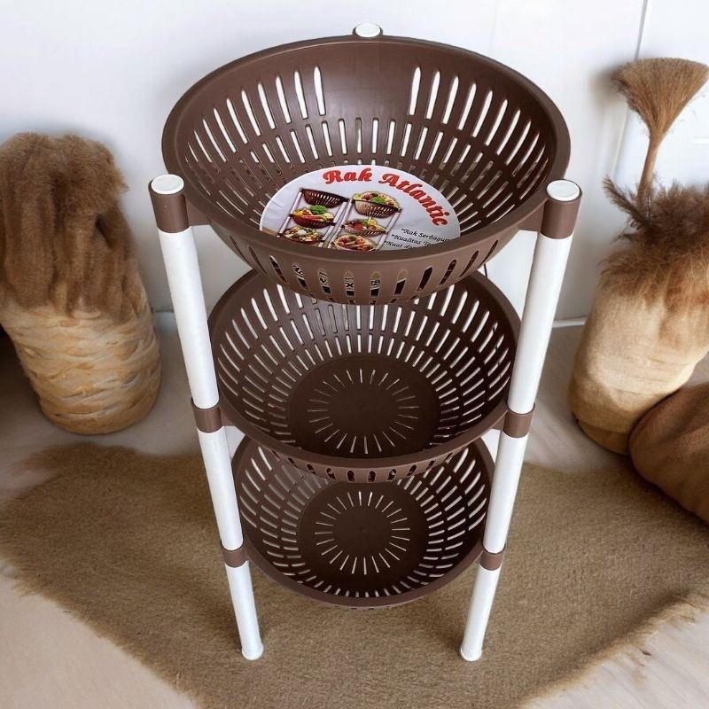 Multipurpose Kitchen Spice Onion Rack/3-Story Stacking Rack | Shopee ...