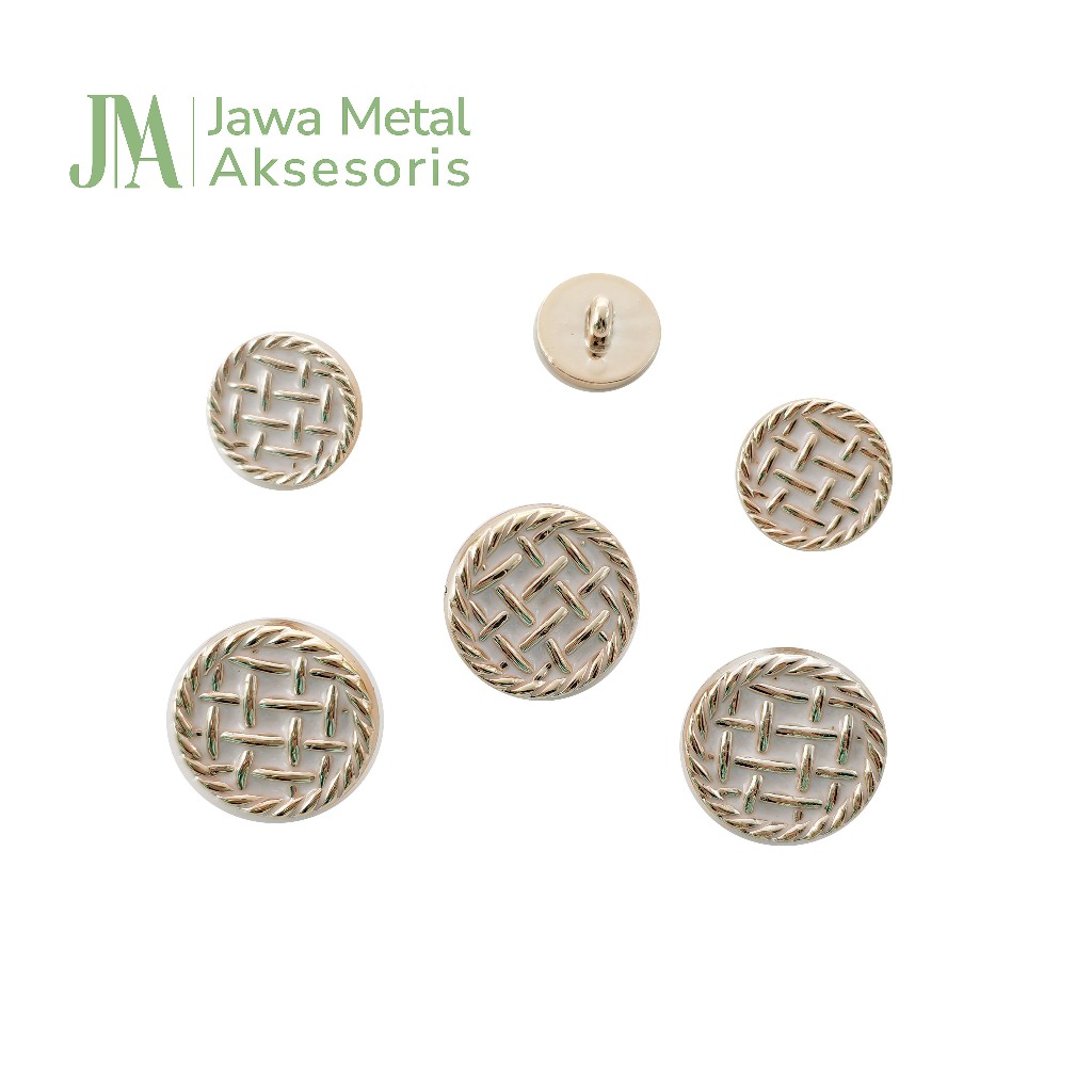 PUTIH Jawa Plastic Button Plastic Button with Straw Net Pattern Premium ...