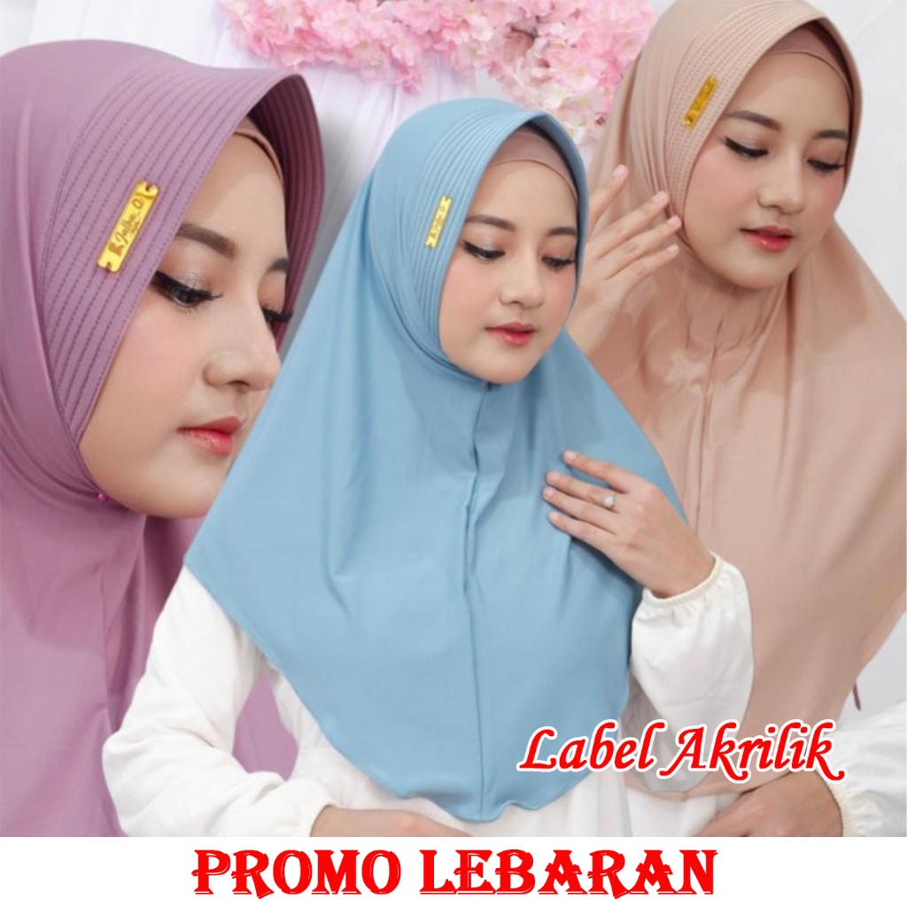Bergo SIZE M LABEL Iron BY DINDA HIJAB (PREMIUM) | Shopee Philippines