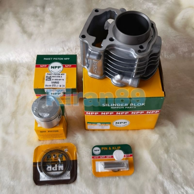 Piston block vario karbu boring cylinder old vario + piston kit vario ...