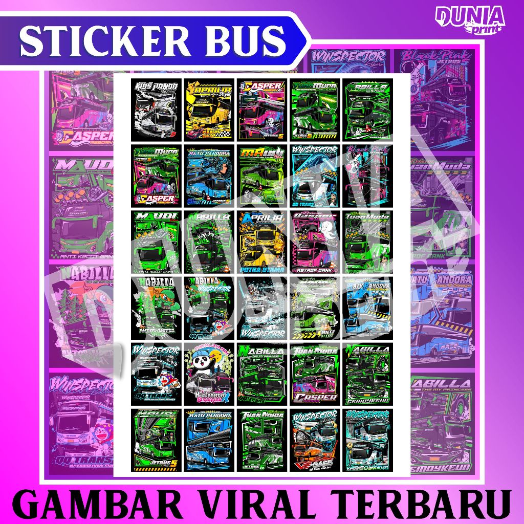 (free Sticker) STICKER NEW BUS MANIA BASURI TELOLET | Shopee Philippines