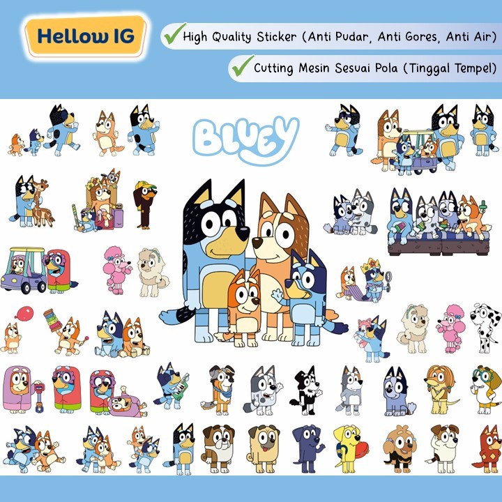 Sticker PACK | Bluey DOG Sticker Cute DOG WATERPROOF Cute Bottle LAPTOP ...
