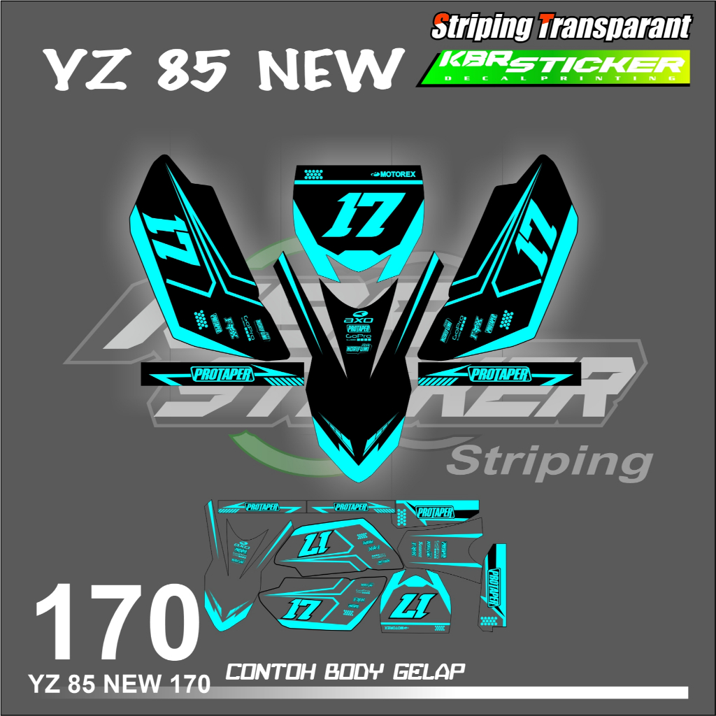 YZ 85 NEW YAMAHA MOTORCYCLE STRIPING STICKER YZ 85 NEW - SIMPLE GRAPHIC ...