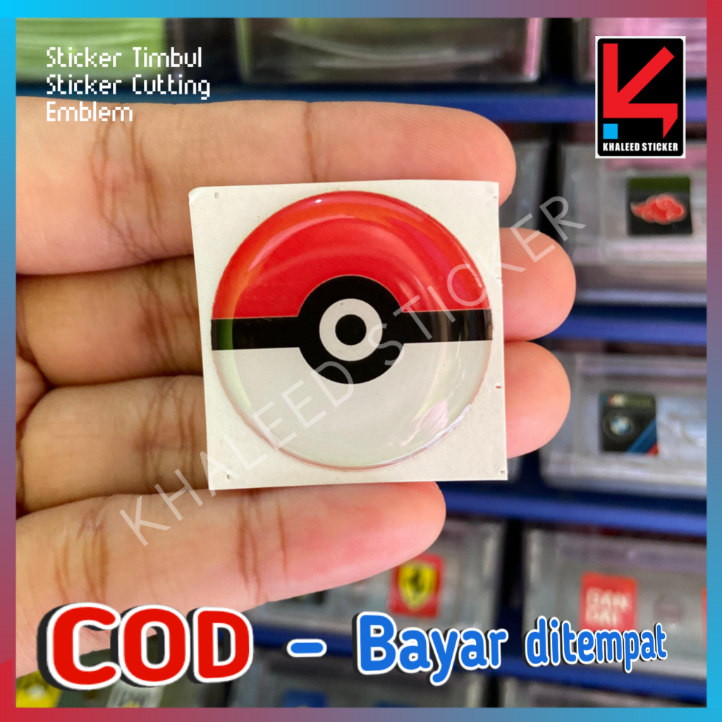 Pokemon BALL EMBLEM LOGO embossed STICKER BRAKE CALIPER STICKER FOR ...