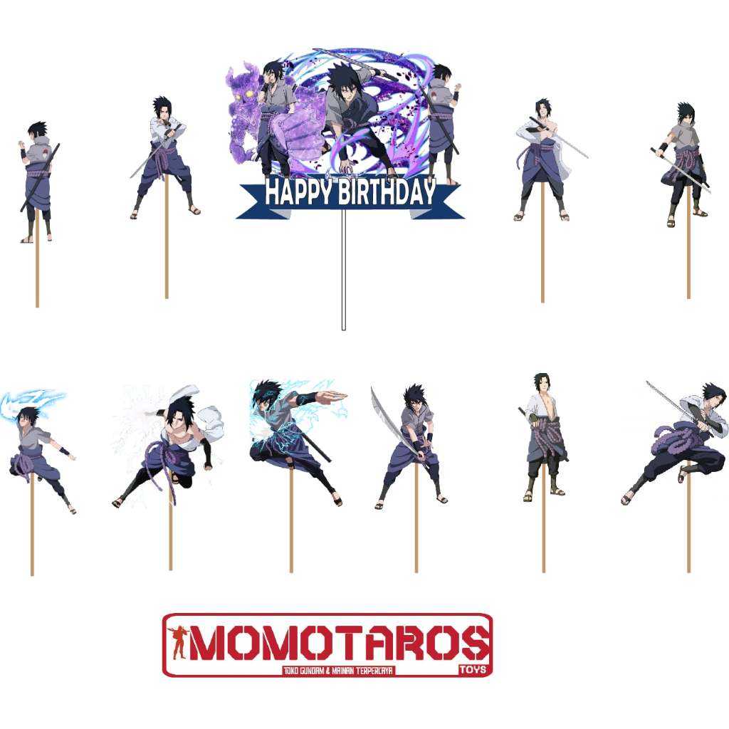 Sasuke Ichina Solo Naruto cake Topper contains 11 pcs | Shopee Philippines