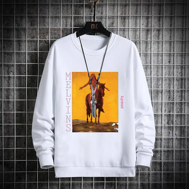 Melvins Lysol Crewneck Sweater, White Cotton Fleece Material | Shopee ...