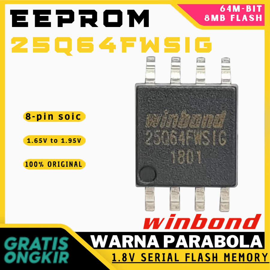 IC EEprom 1.8V Winbond ORIGINAL 25Q64 W25Q64 W25Q64FWSIG SOIC 8 FLASH SPI | Shopee Philippines