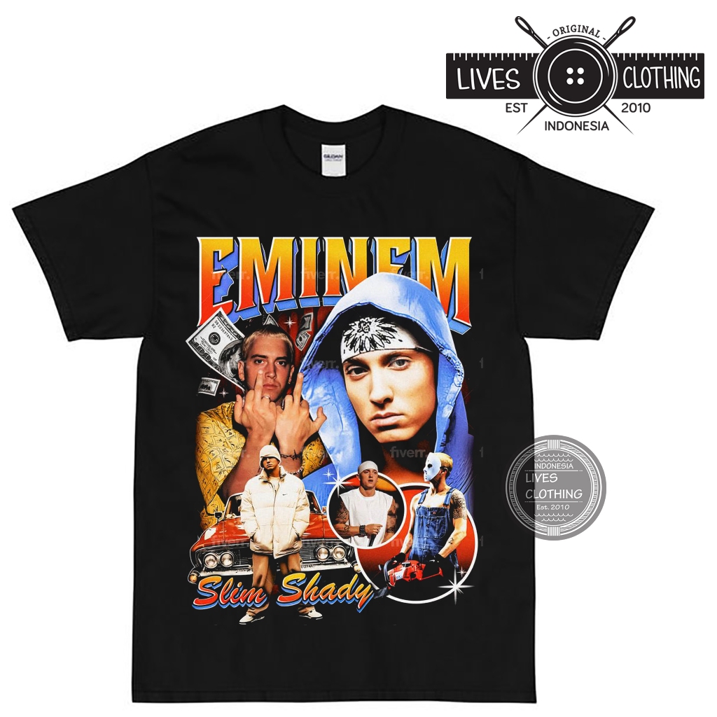 Eminem SLIM SHADY DOLLAR MASK T-Shirt | Shopee Philippines