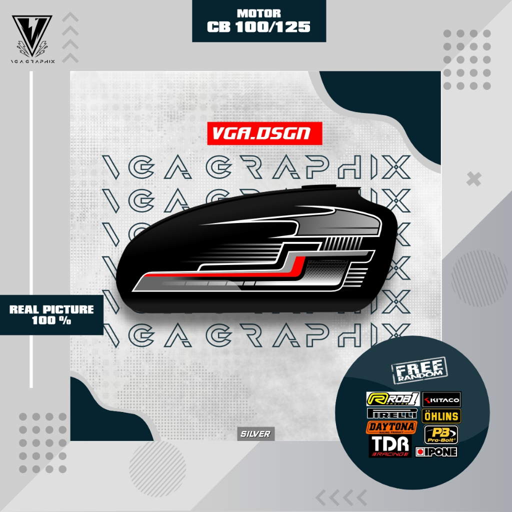 Transparent Sticker CB HONDA CB 125 Variation Suitable For Press Tank ...