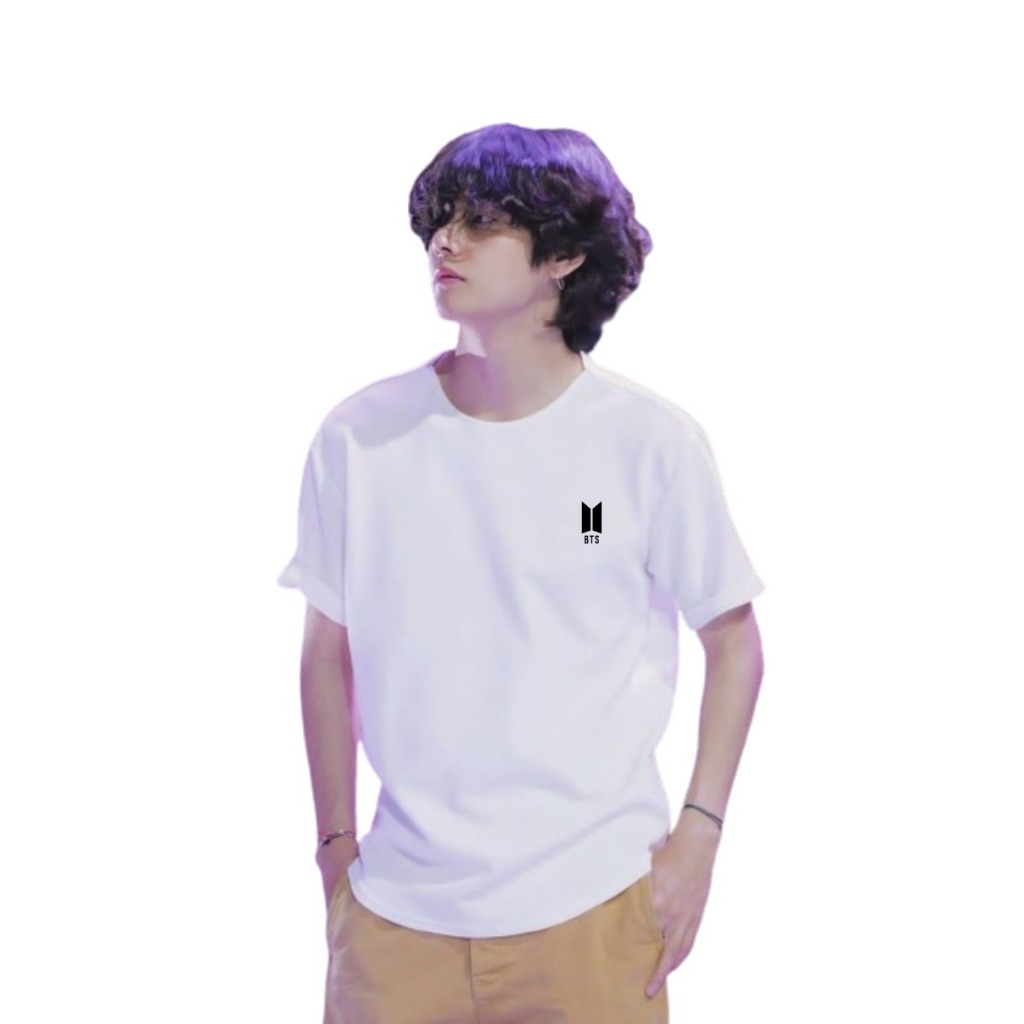 BTS UNISEX White Logo Basic Men's T-shirt | Shopee Philippines