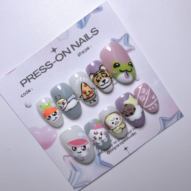 Svt Seventeen TXT BTS custom press on nails fake nails fake nails Antem ...