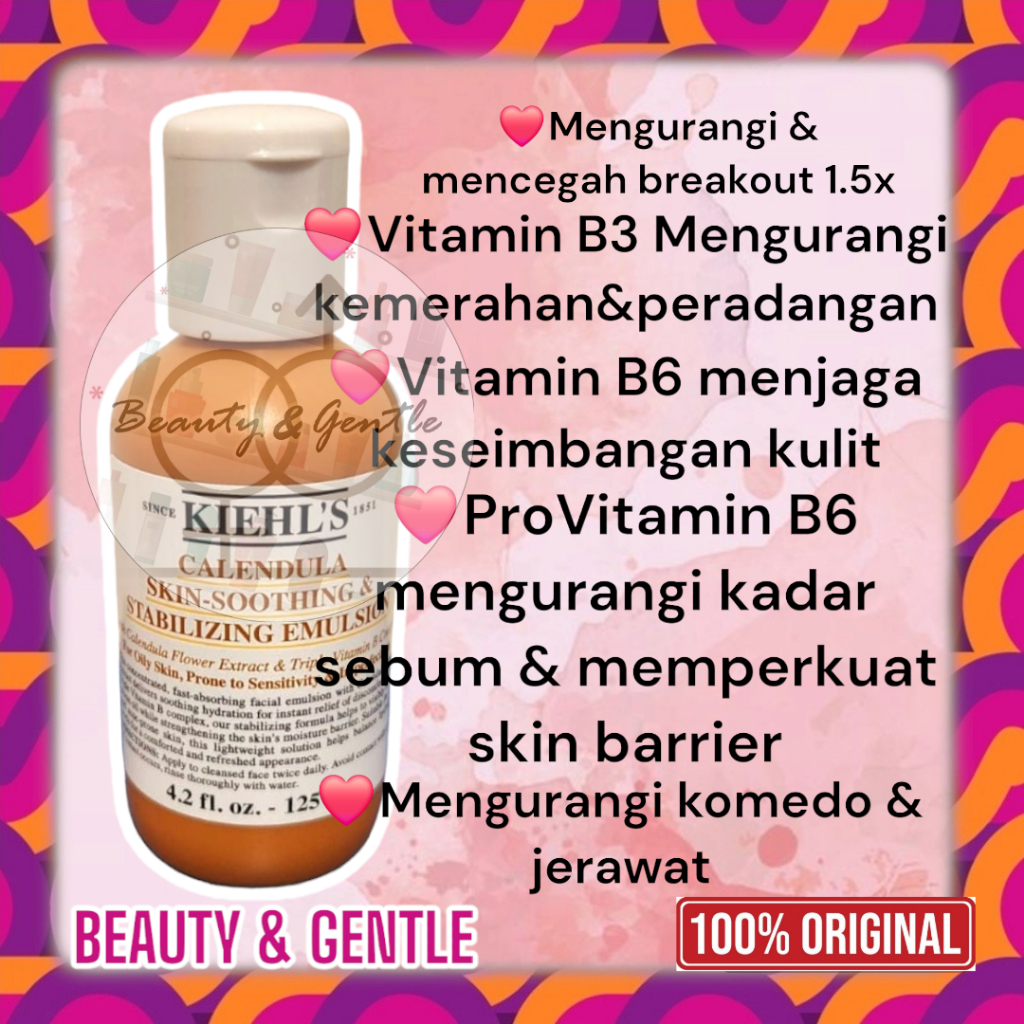 Kiehls Calendula Skin-Soothing & Stabilizing Emulsion 125ml | Shopee ...