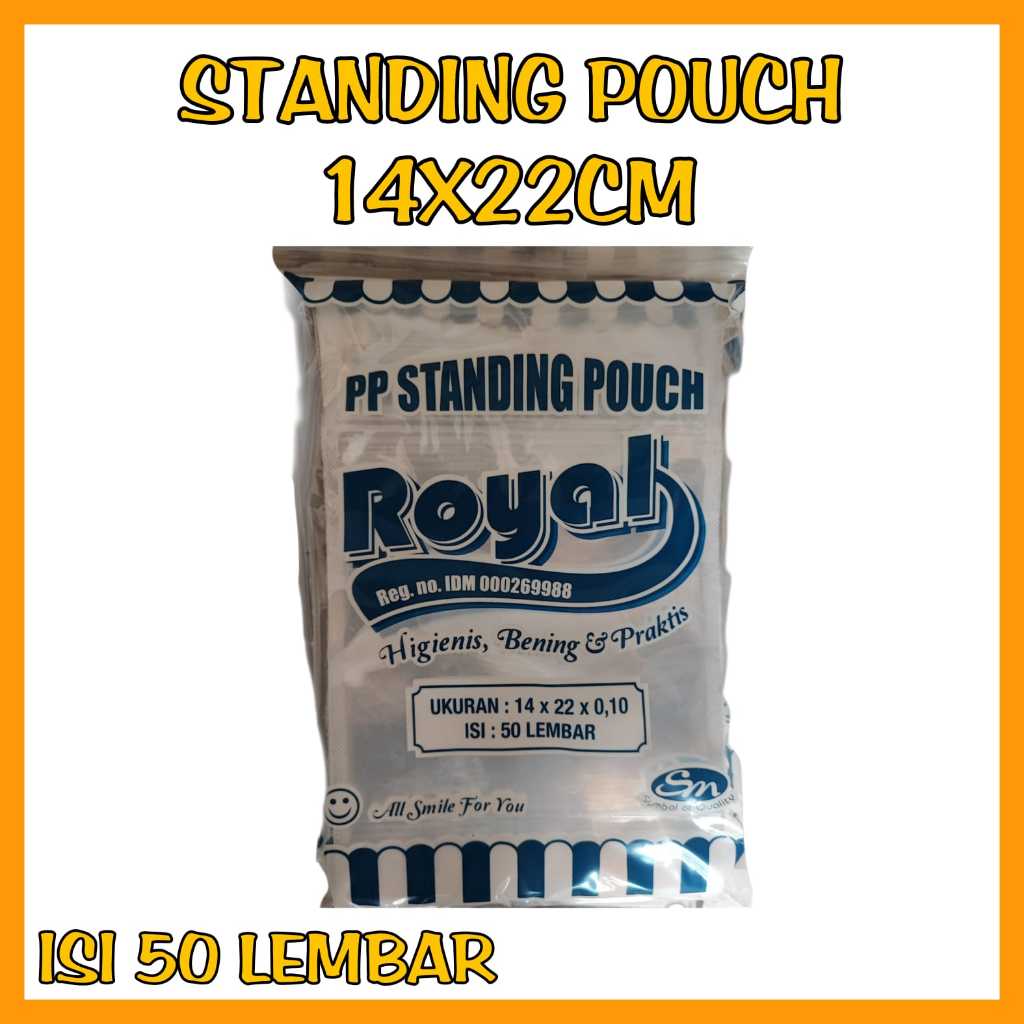 Royal - PP Standing Pouch 14x22 Contents 50 Sheets/Plastic Clip Double ...