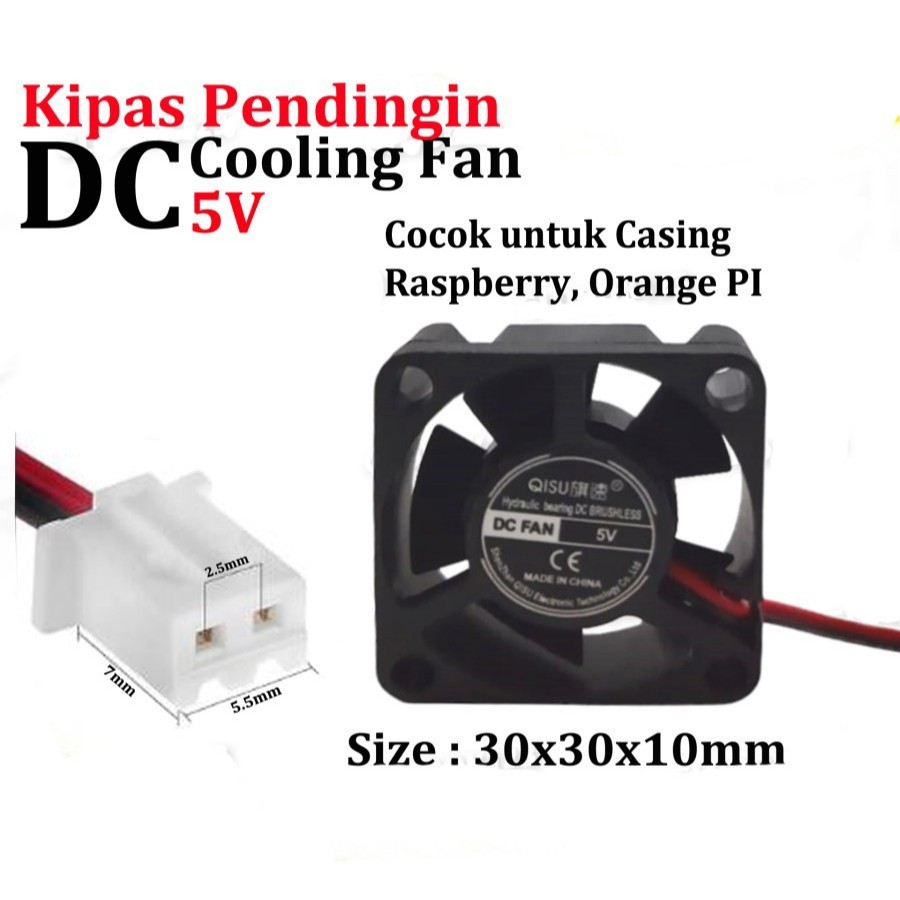 Fan Cooling Fan 5v DC 3x3cm Cooling exhaust Brushless Motor 3cm 3 cm ...
