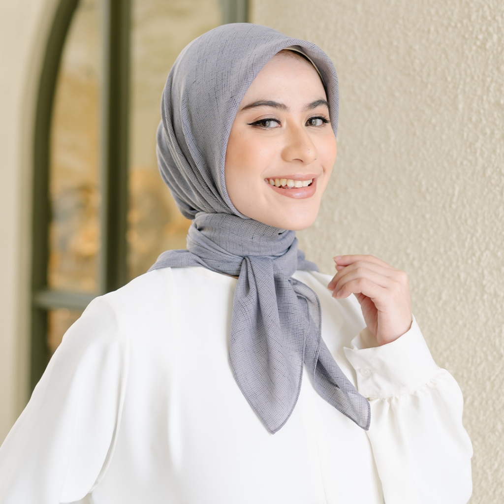 Lozy Hijab - Maka Square (Striped Rectangular Hijab) | Shopee Philippines