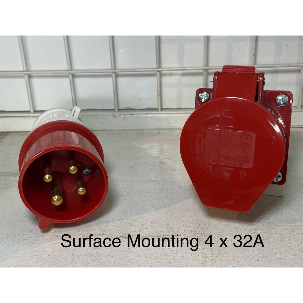 PLUG MOUNTING AND SURFACE MOUNTING 16A 4 LEGS 32A 4 LEGS (PAIR MALE AND ...