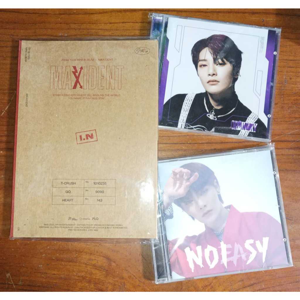 Stray KIDS SKZ I.N MAXIDENT NOEASY ORDINARY album & jewel only official ...