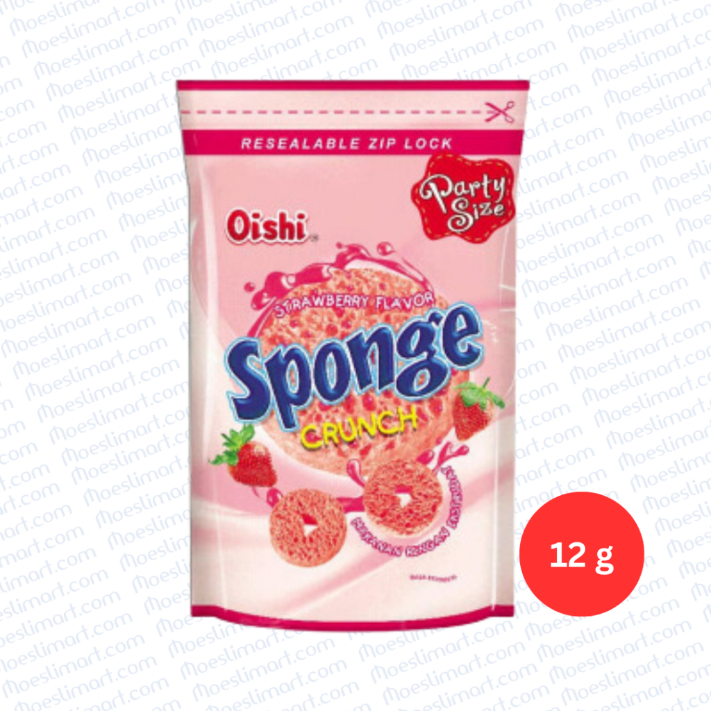 Oishi Sponge Crunch Strawberry 100g | Shopee Philippines