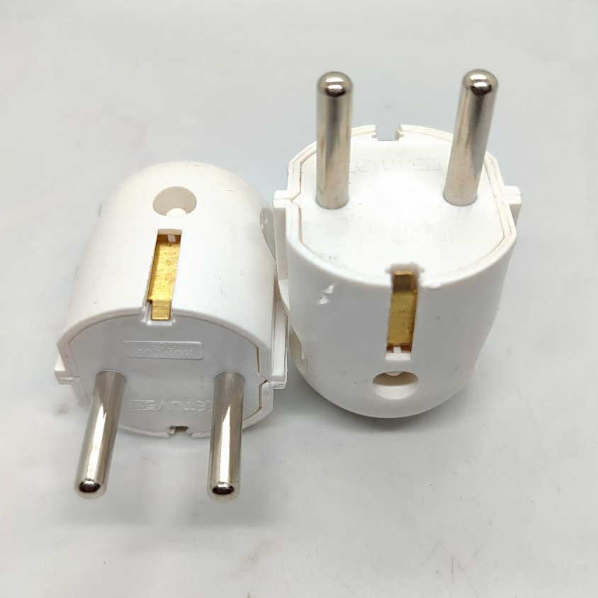PUTIH !! Round Ground Plug / Round White Plug | Shopee Philippines