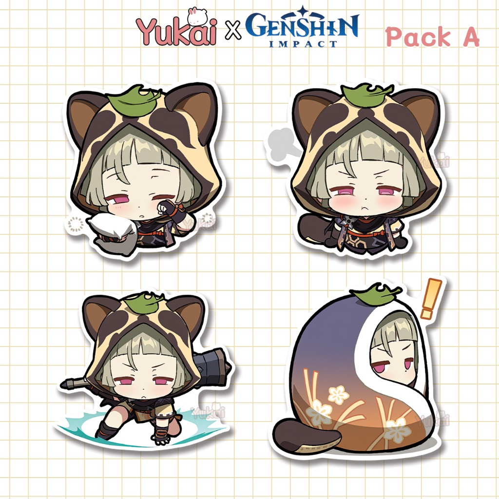 Sayu Genshin Impact Premium Pack Sticker, Waterproof Anime Sticker ...