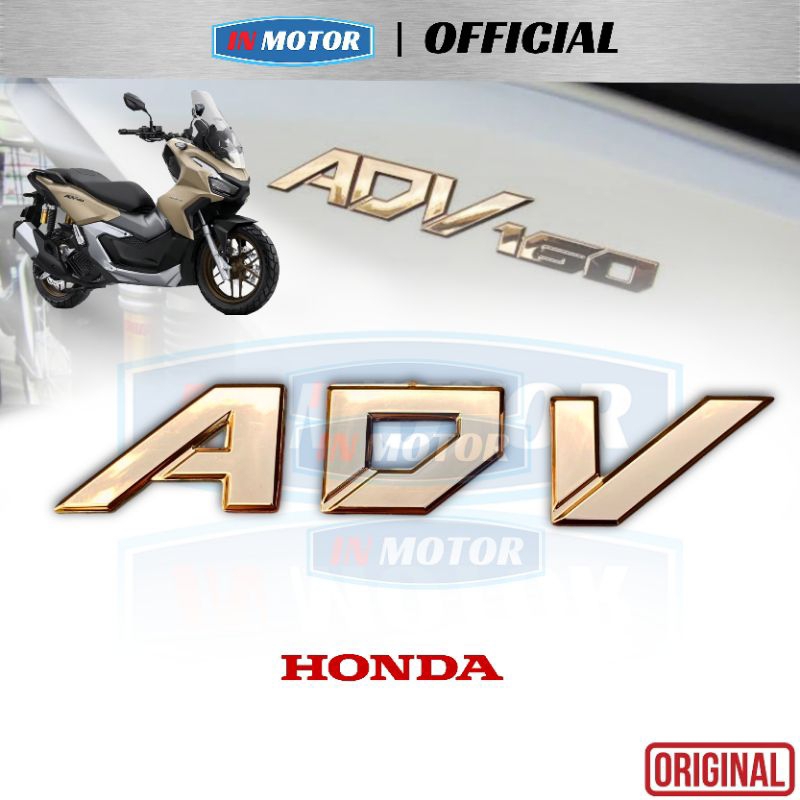 Emblem ADV GOLD original honda (Letter A D V) original logo emblem ...