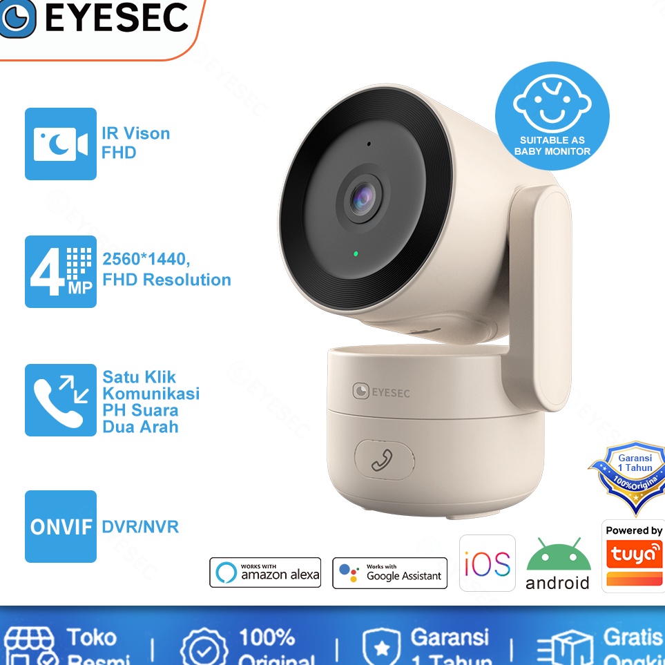 Code C54F NEW EYESEC IP Camera 4MP Smart CCTV Indoor WiFi 3X Optical ...