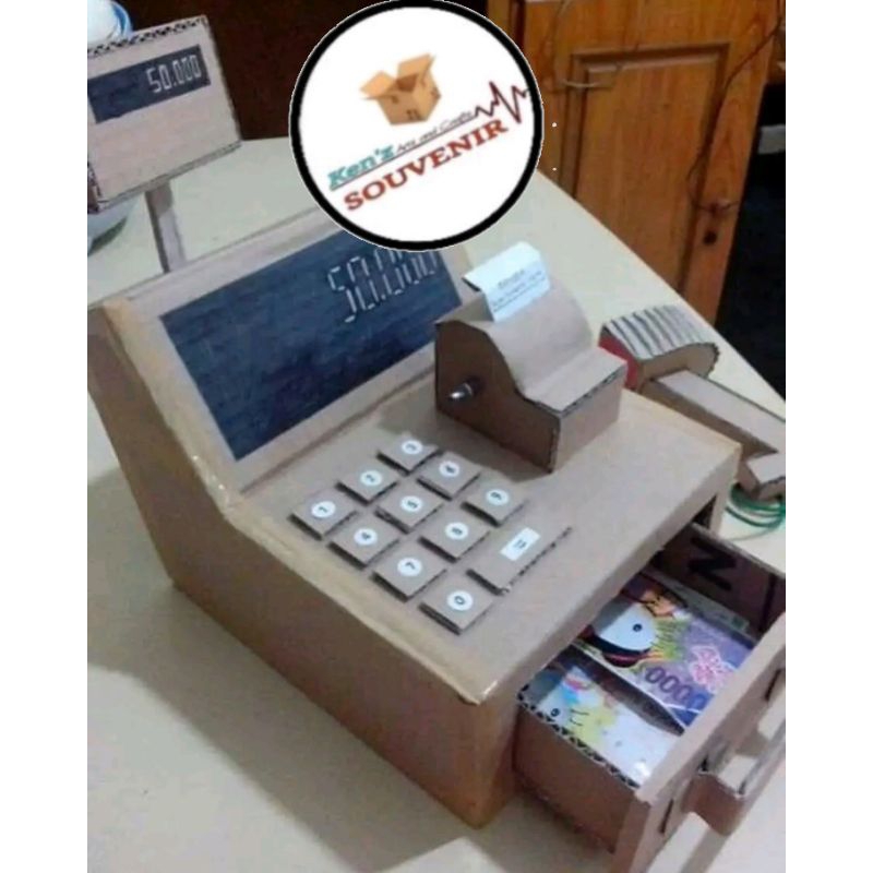 MESIN Large cashier machine property cardboard craft | Shopee Philippines
