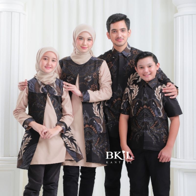 Kanthil-family Batik Tunic Modern Couple Batik 2024 | Shopee Philippines