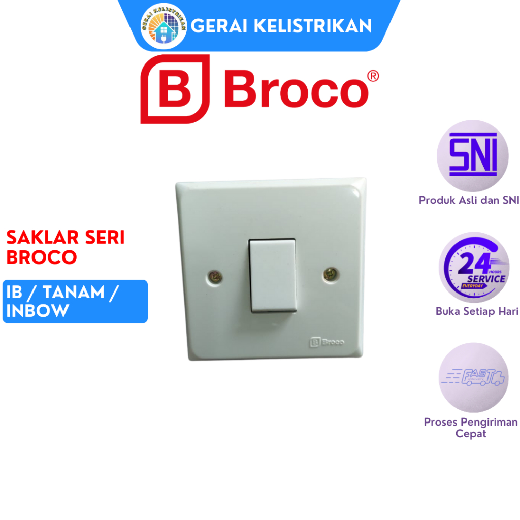 PUTIH Broco Allegra Engkel Switch / Engkel Switch / Single Tap, White ...