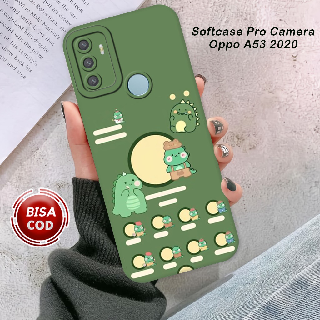 HP OPPO A53 2020 Softcase Silicone Pro Camera Casing Black Rubber ...