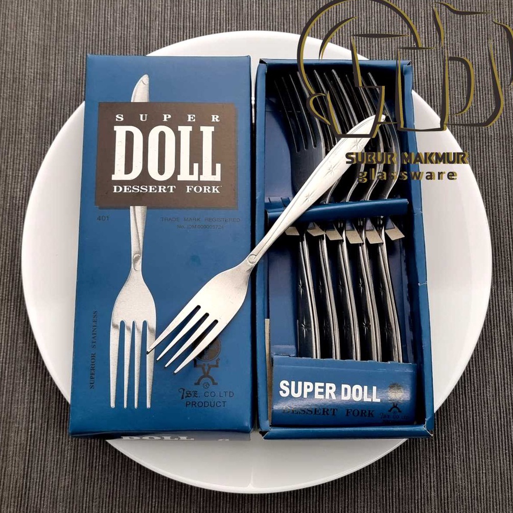 CODE Q94O 6 Pcs SUPER DOLL 41 Kedaung Dinner Fork Thick Stainless Steel ...