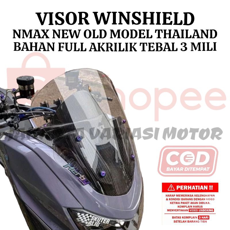 Windshield variation for yamaha nmax new nmax old, Thai model, 3 ...