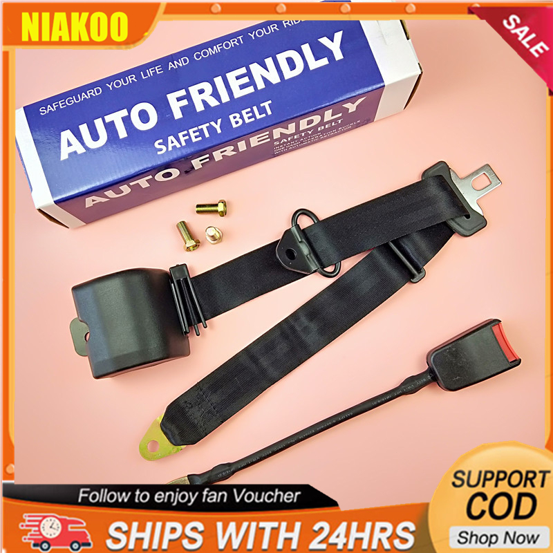 Universal Adjustable Retractable 3 Point Car Truck Safety Front Lap ...