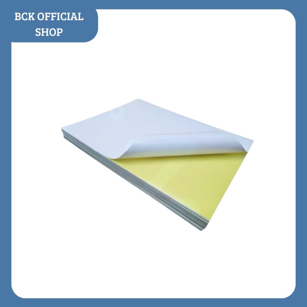 Doff Matte Glossy A4 Sticker Paper/HVS A4 Sticker Paper 50 Sheets (Pack ...