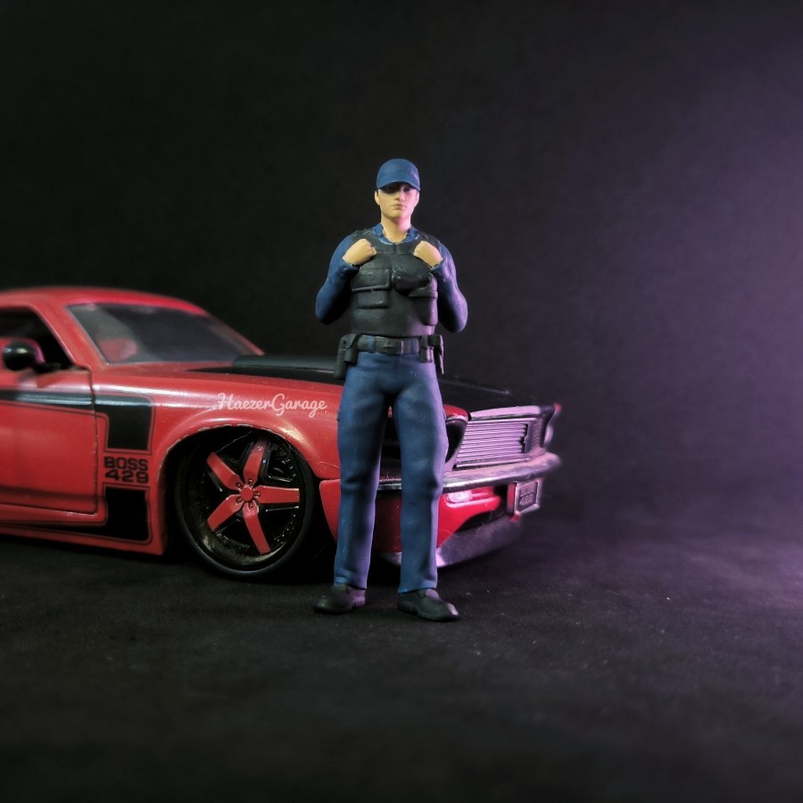 Hg Figure Security Guard Stand Scale 1/24 Diorama Pos Military Police ...