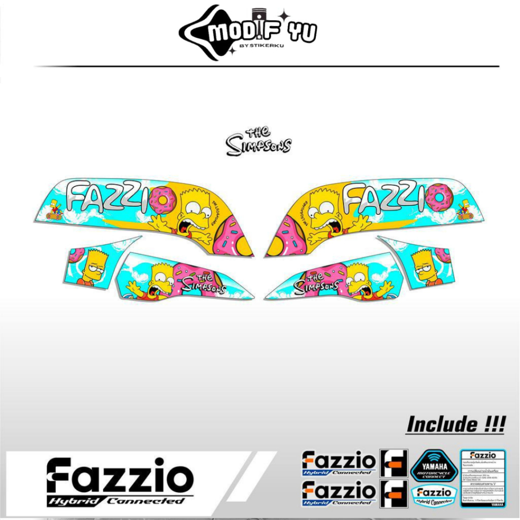 Fz7 / STRIPING / STICKER FAZZIO THE SIMPSON / STICKER LIST SIMPLE ...