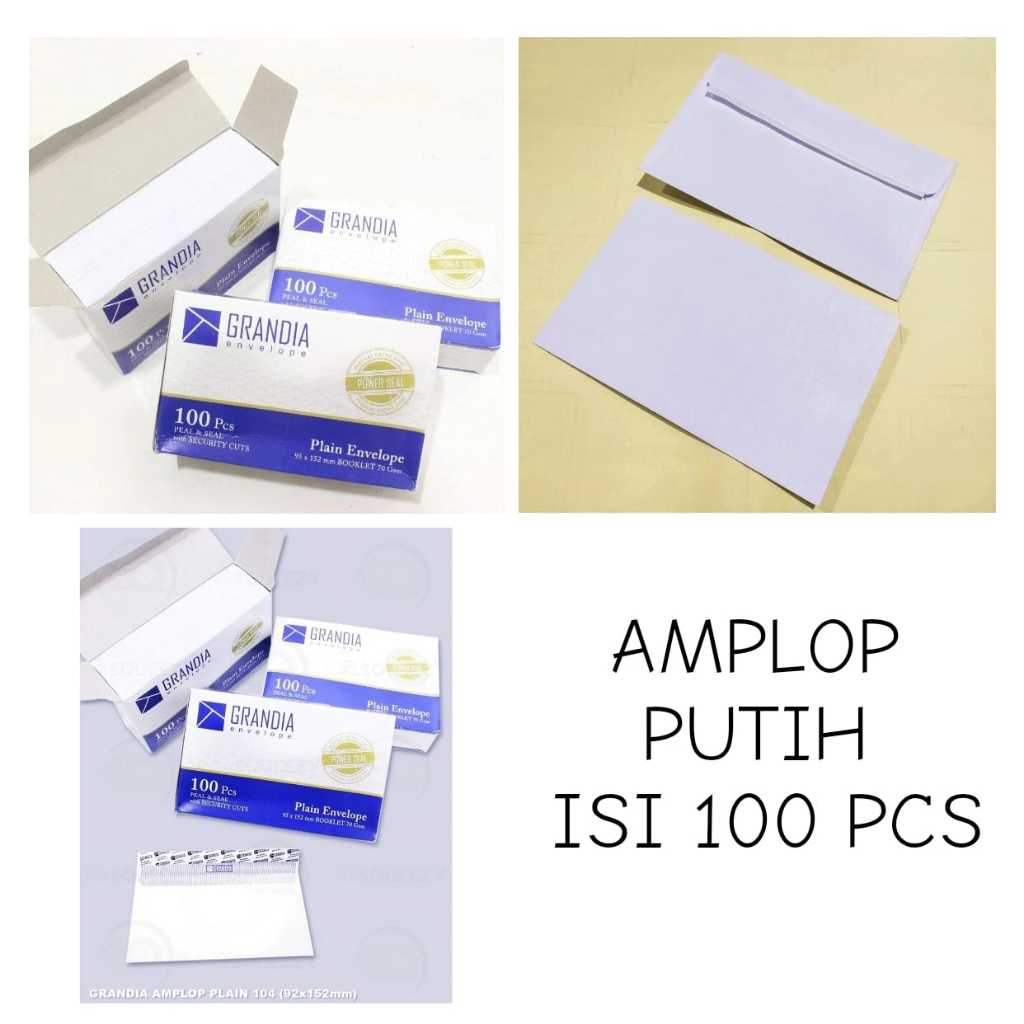 PUTIH White Envelope Pack Of 100pcs | Shopee Philippines