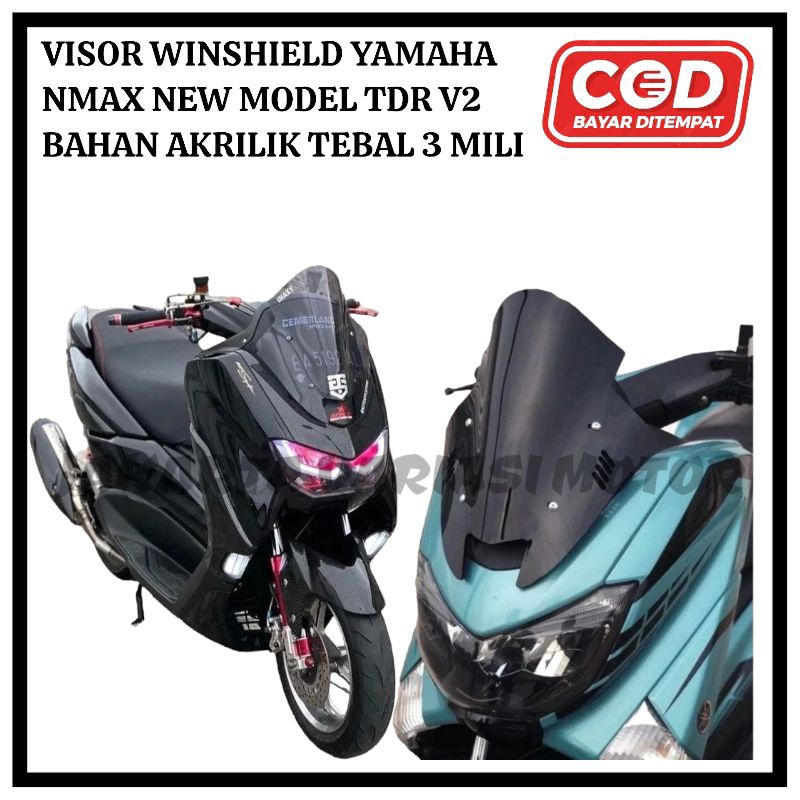 Visor yamaha nmax new nmax old model TDR V2 Material full Acrylic Thick ...