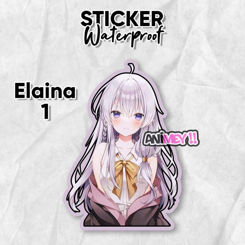 Elaina Maju No Tabi Tabi Sticker / Waterproof Anime Sticker | Shopee ...