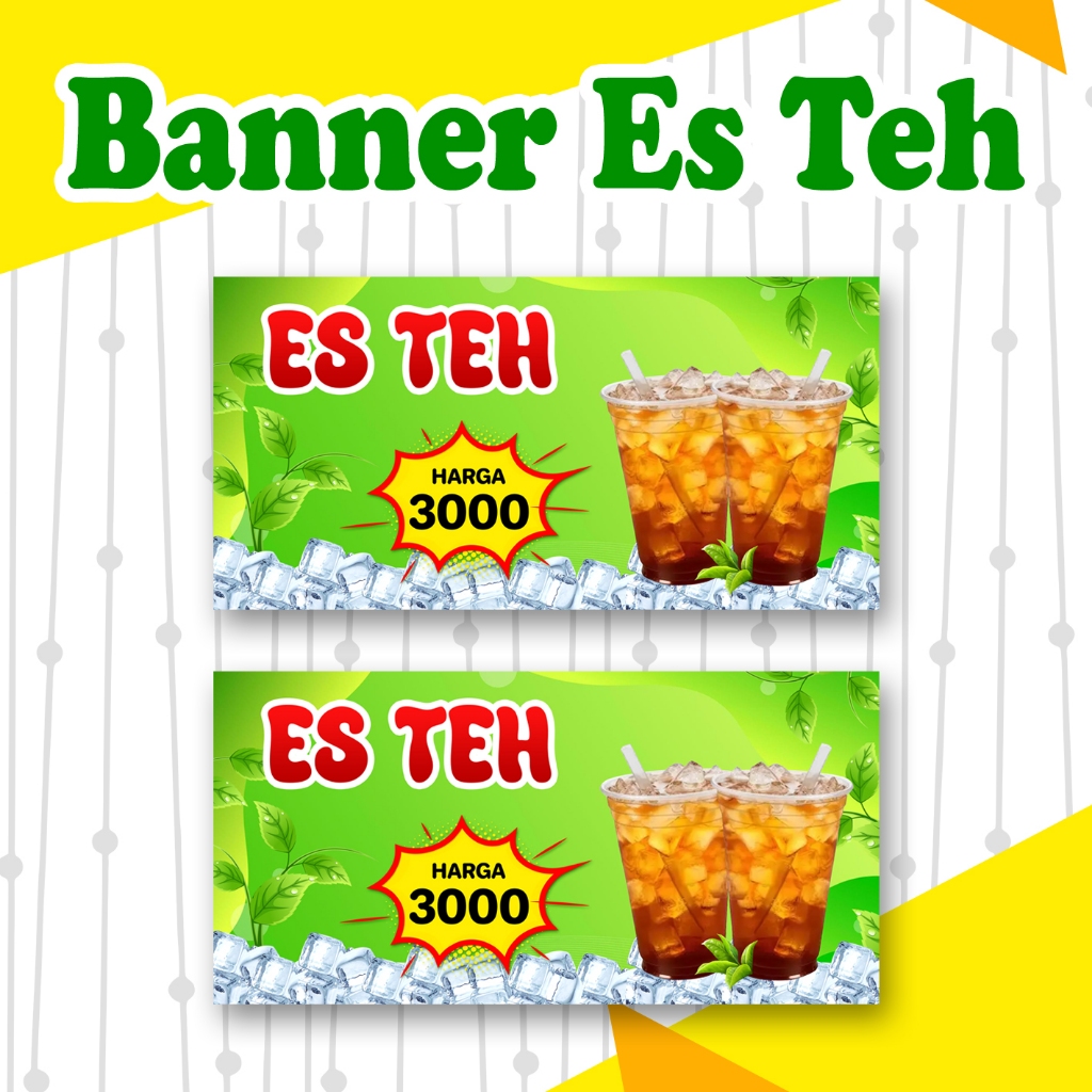 Ice TEA BANNER BUY 1 GET 1 FREE / GET 2 BANNERS | Shopee Philippines