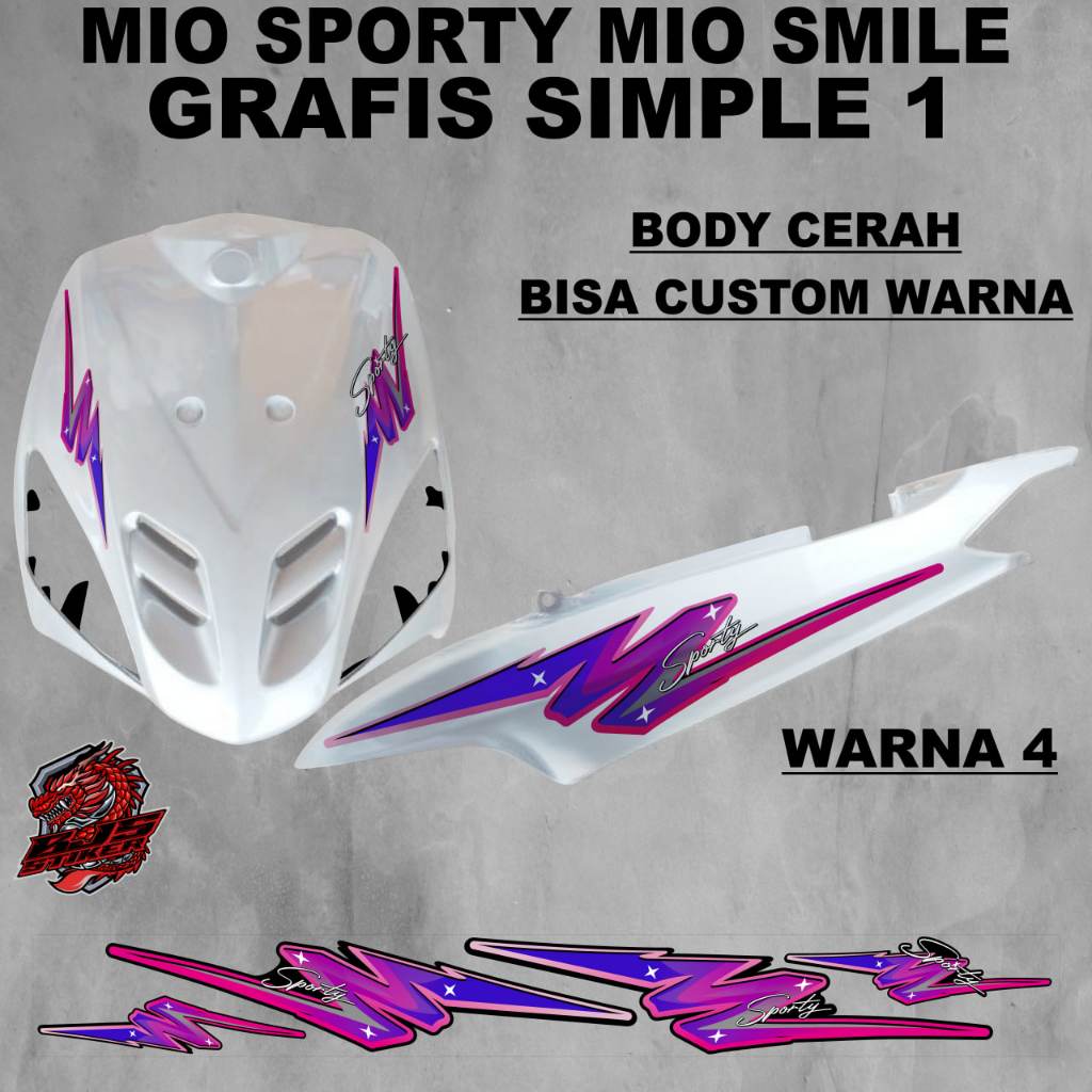 Striping Yamaha Mio Sporty / Mio Smile simple graphic 1 bright body ...