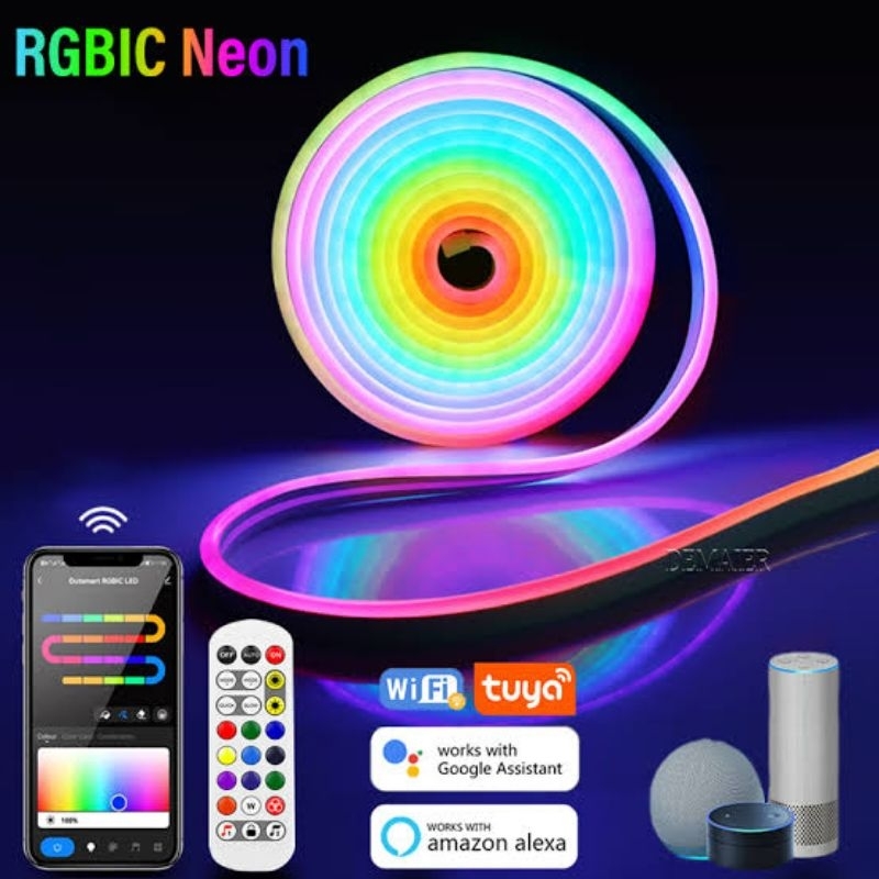 5 Meter Remote RGB Flex Running Neon Light for Room | Shopee Philippines